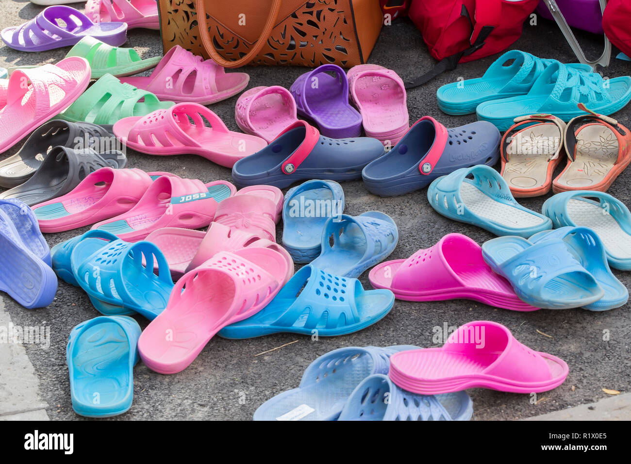 Rubber thong slippers hi-res stock photography and images - Alamy