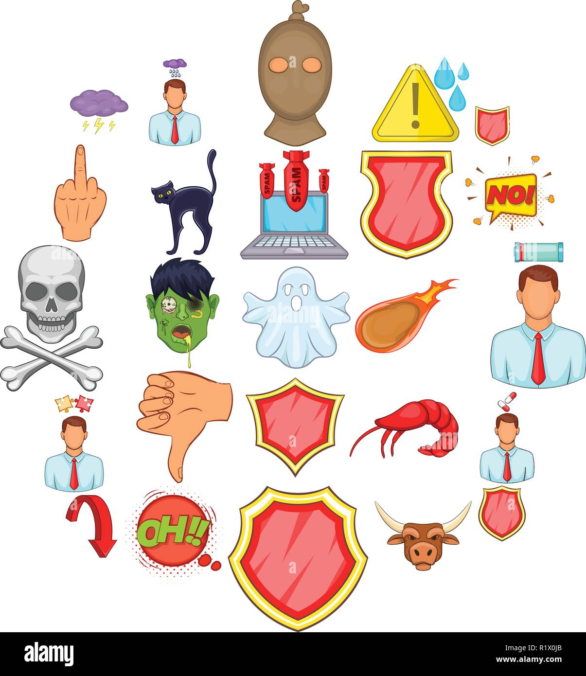 Pressure icons set cartoon Stock Vector Images - Alamy