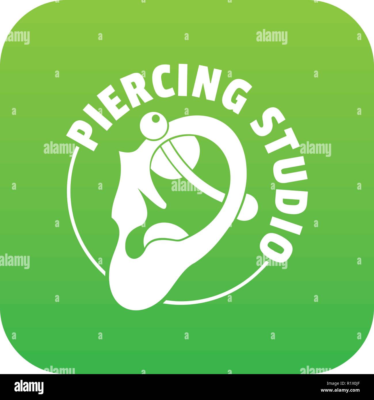 Piercing icon green vector Stock Vector Image & Art - Alamy