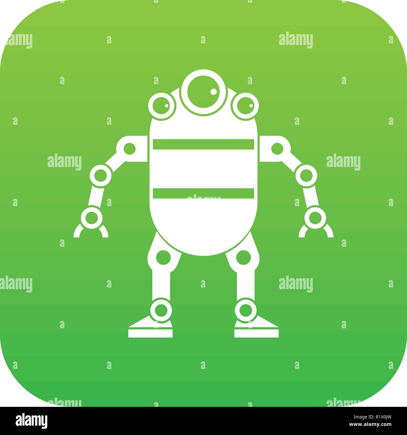 Robot icon digital green Stock Vector Image & Art - Alamy