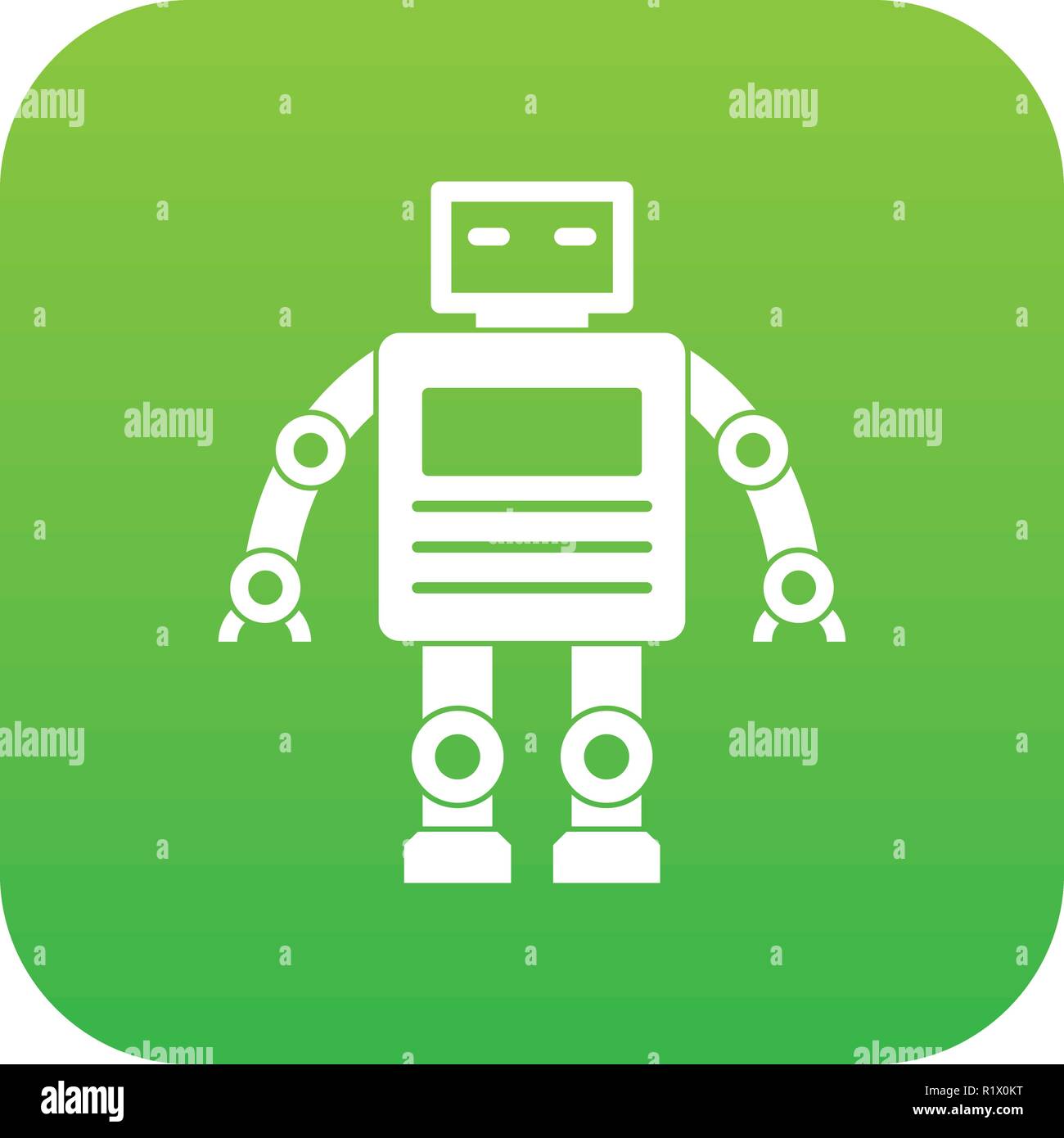 Robot icon digital green Stock Vector Image & Art - Alamy