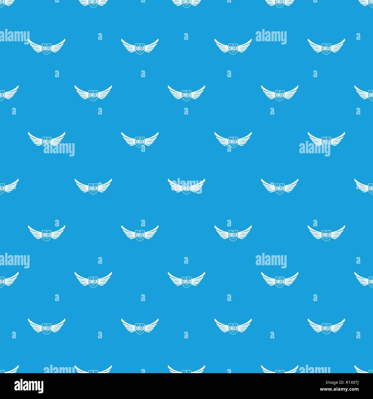 Shield wing pattern vector seamless blue Stock Vector Image & Art - Alamy