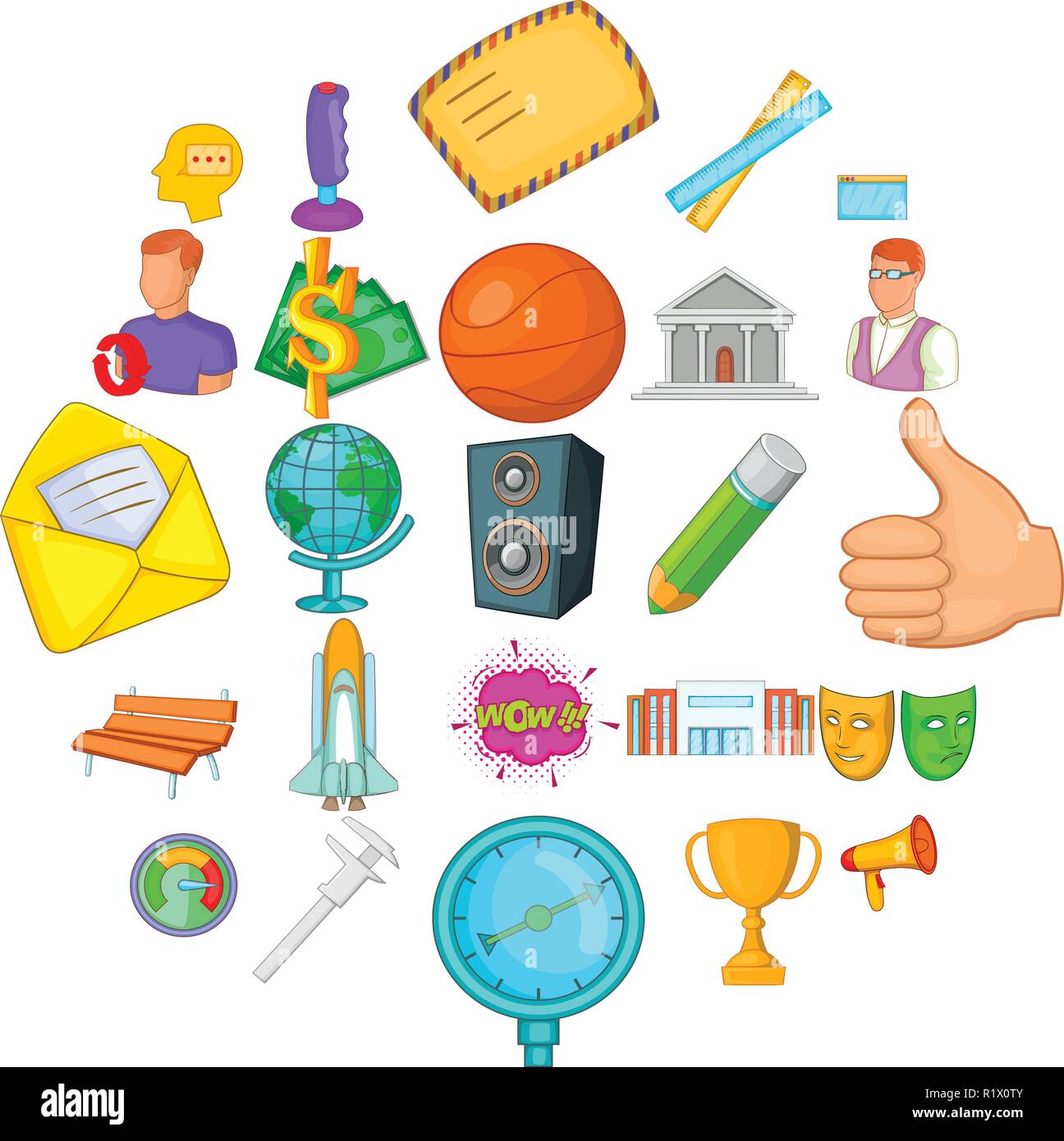 Teaching icons set, cartoon style Stock Vector Image & Art - Alamy