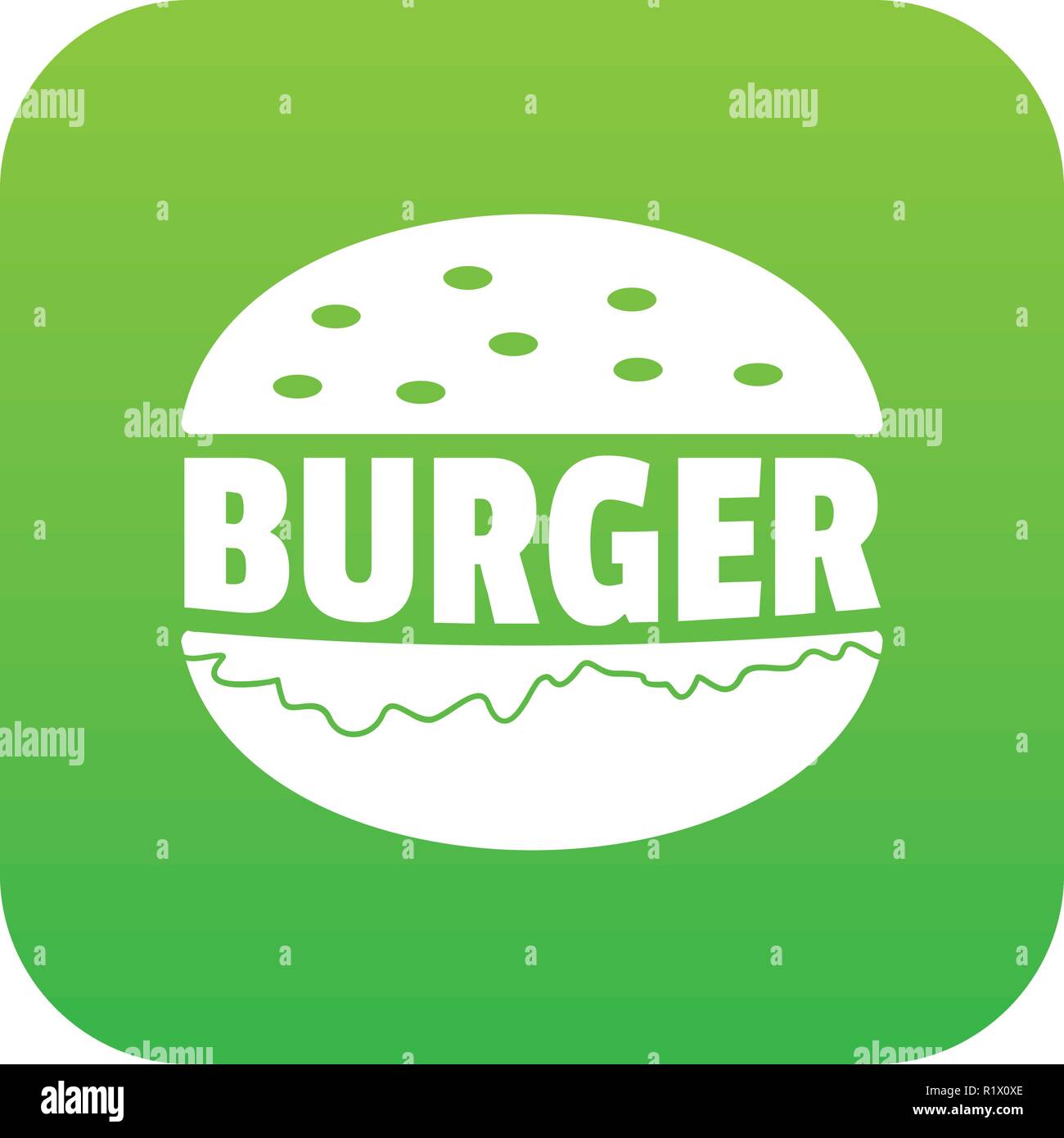 Burger icon green vector Stock Vector Image & Art - Alamy