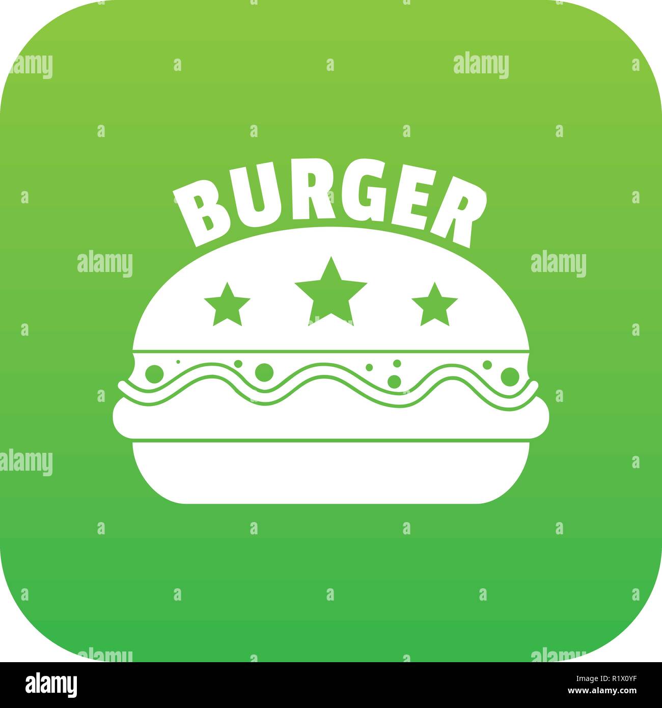 National burger icon green vector Stock Vector Image & Art - Alamy
