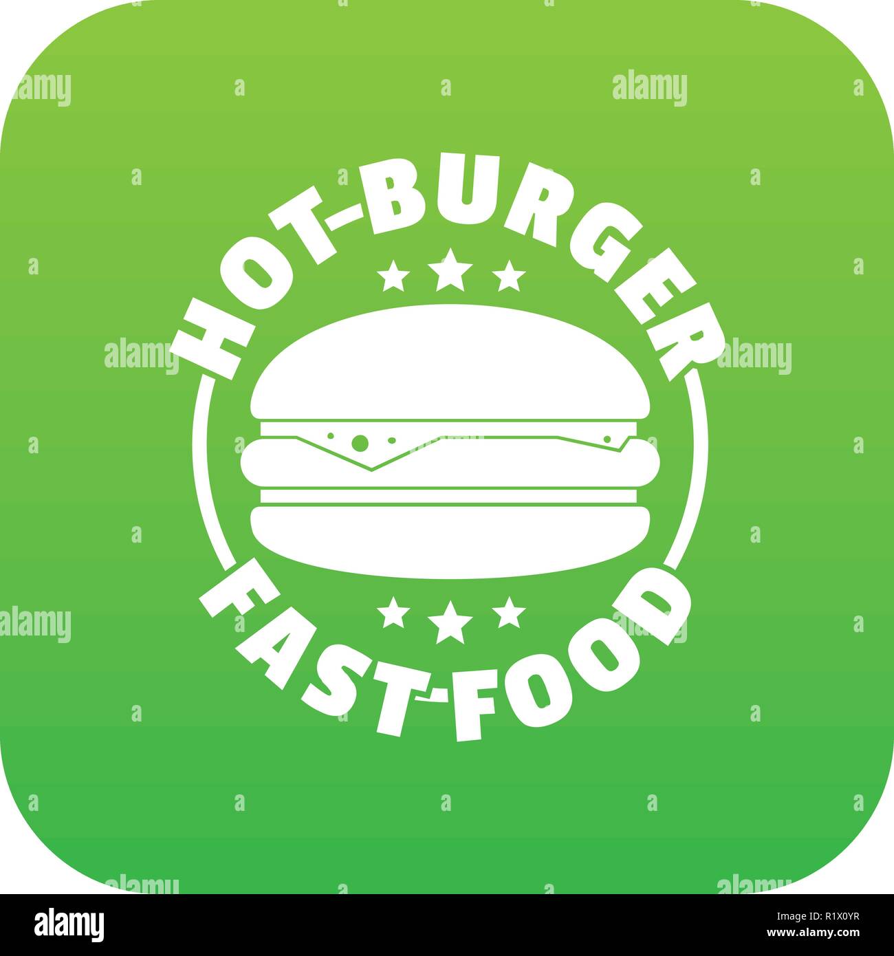 Meat burger icon green vector Stock Vector Image & Art - Alamy