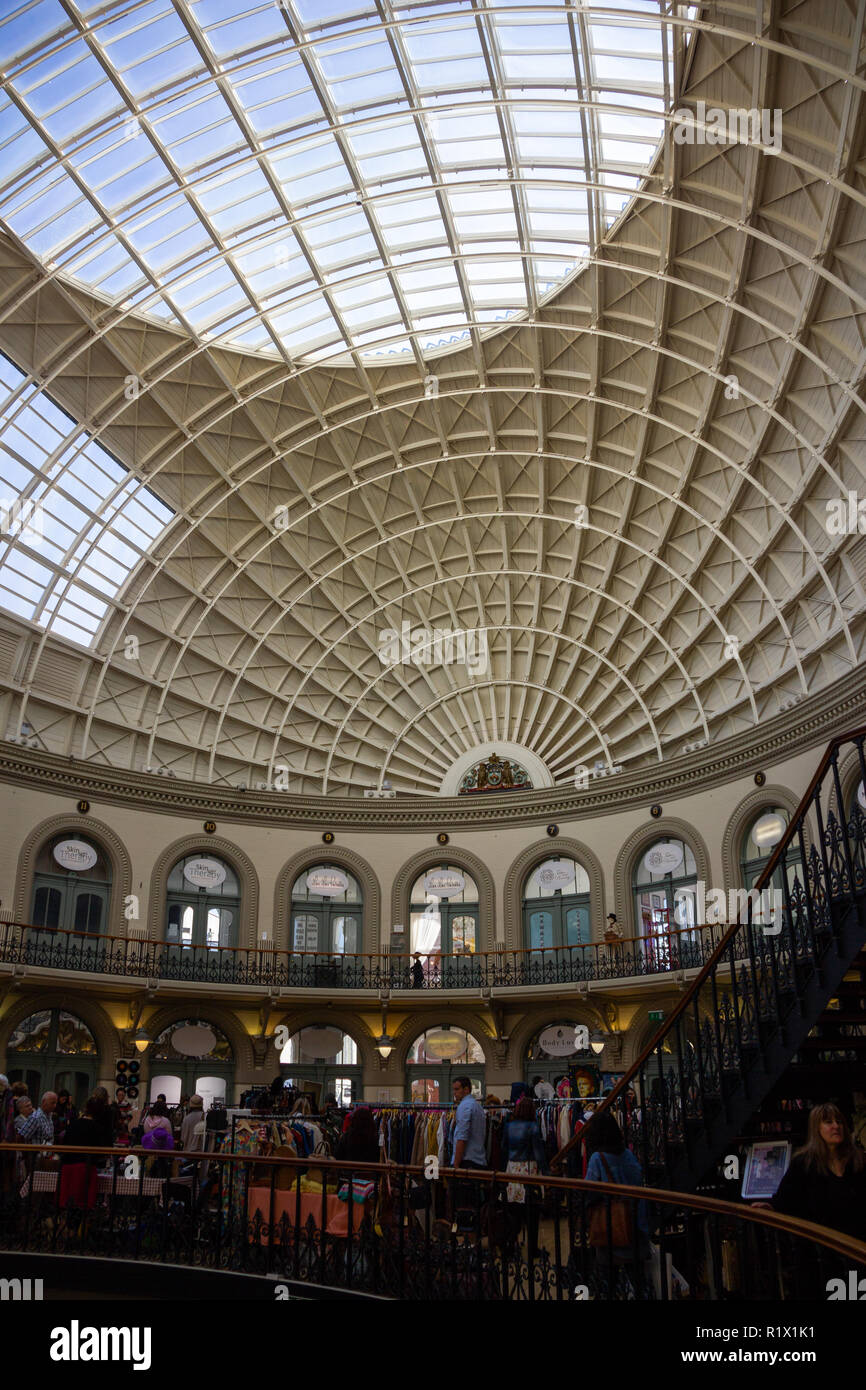 Leeds/England - May 16th 2014: Leeds Corn Exchange interior Stock Photo ...
