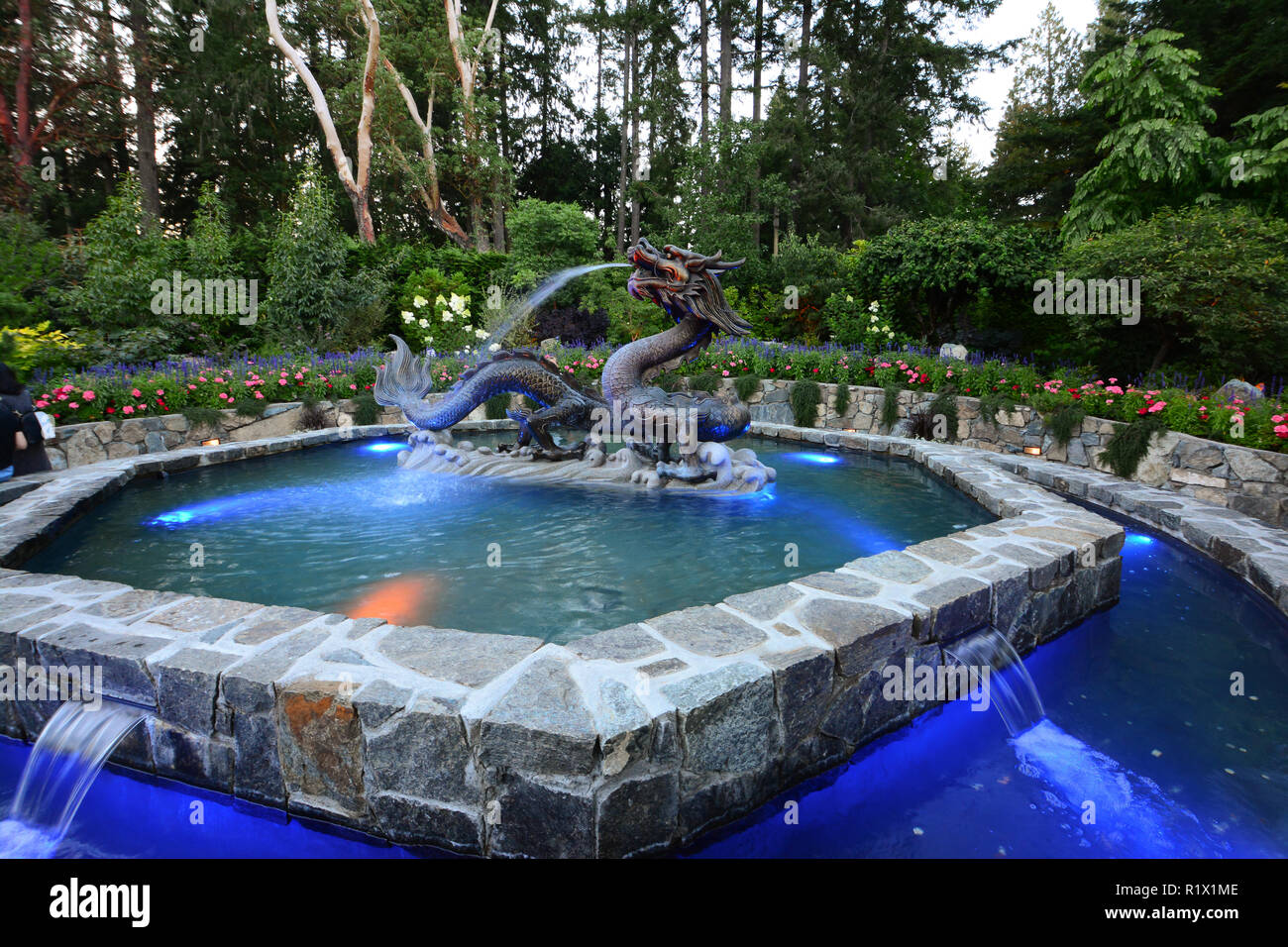 The Ross Fountain Butchart Gardens Stock Photos & The Ross Fountain ...