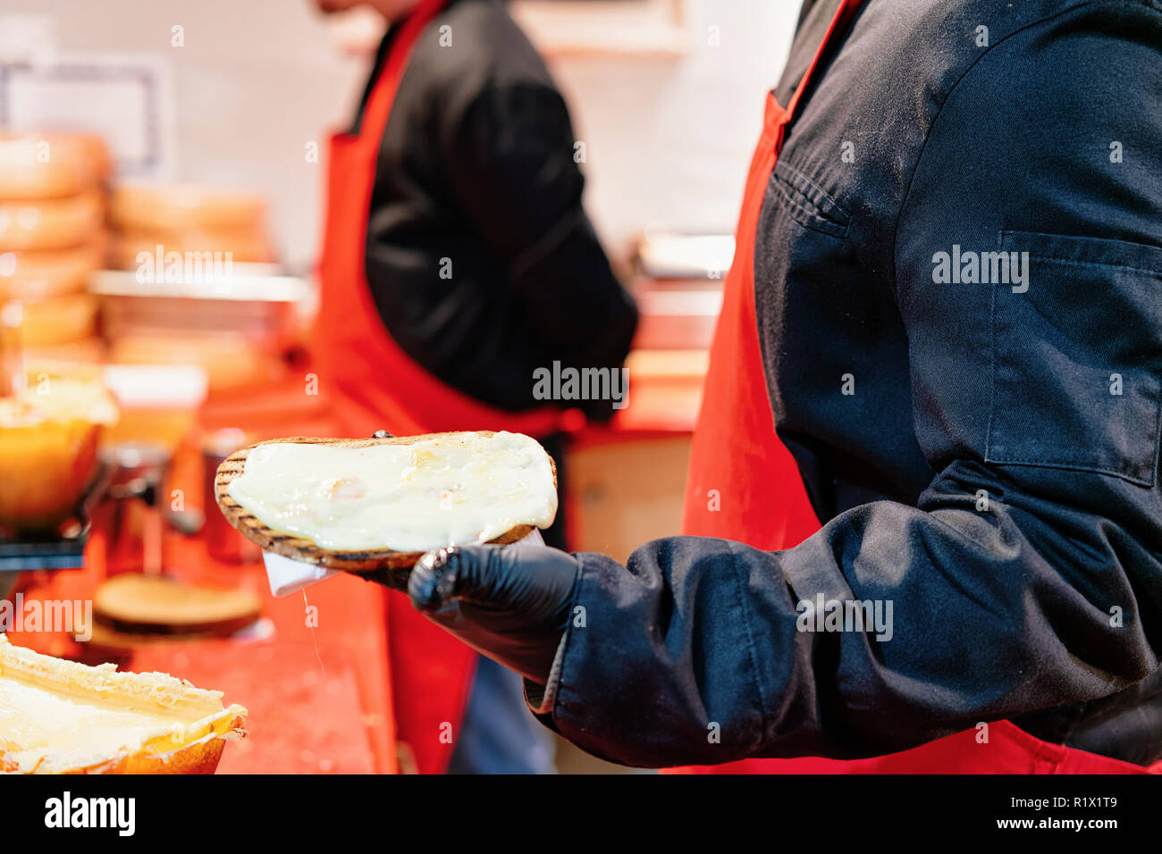Raclette cheese melting hi-res stock photography and images - Alamy