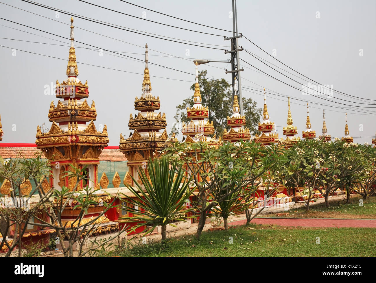 Gate of Wat That Luang Tai temple in Vientiane. Laos Stock Photo - Alamy