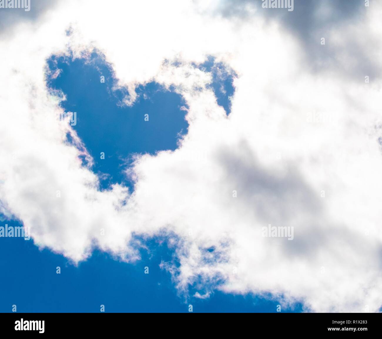 Heart shaped clouds Stock Photo - Alamy
