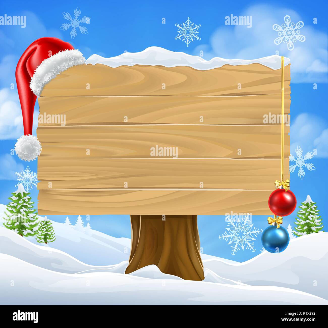 Vector winter snow border Stock Vector Images - Alamy