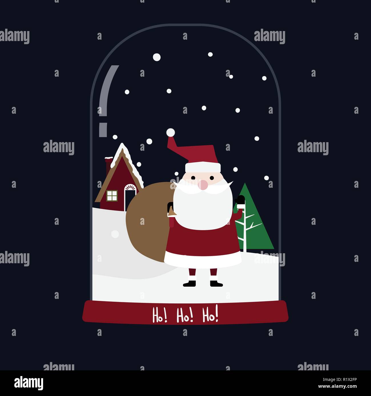 Santa claus snowglobe Stock Vector Images - Alamy