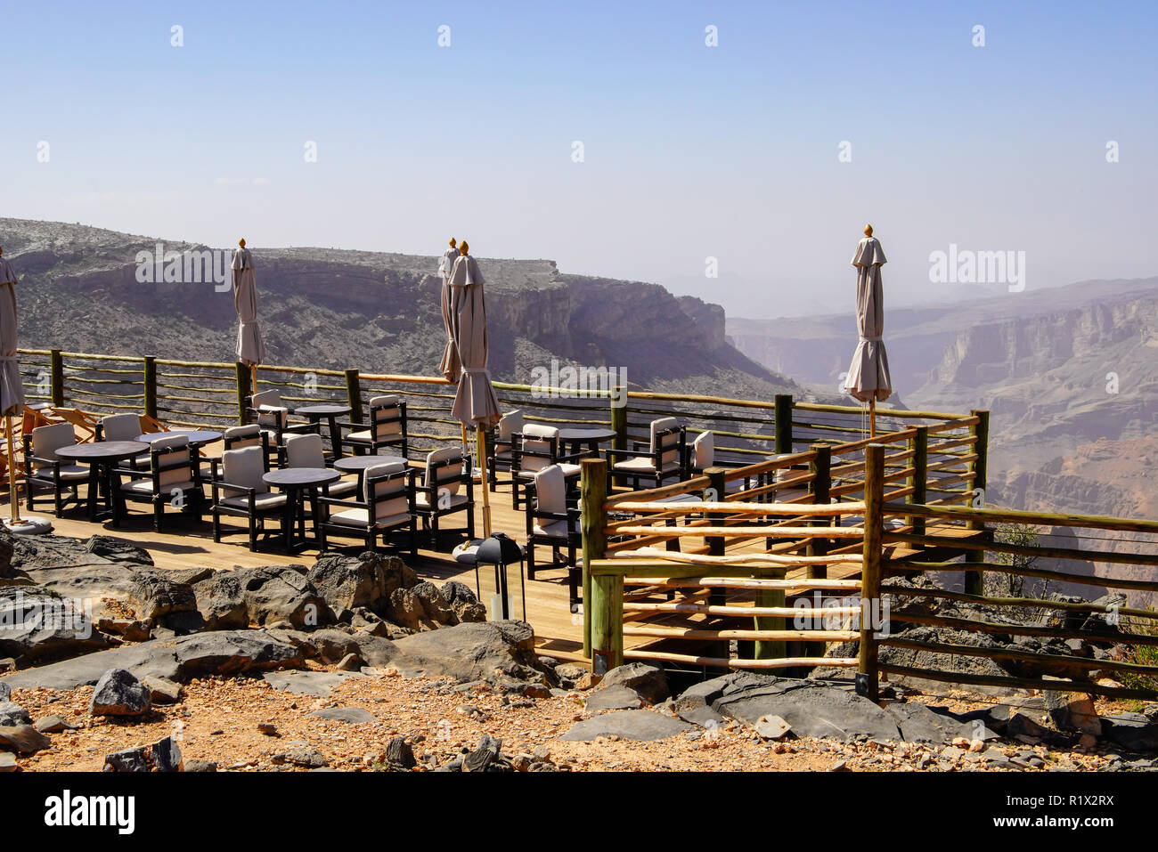 Alila resort at Jabal Akhdar in Al Hajar Mountains. This place is 2000 ...
