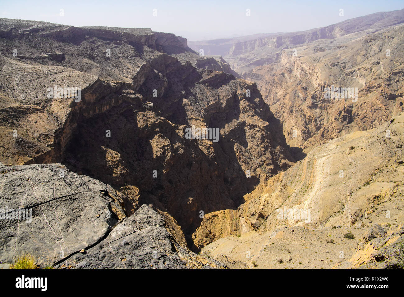 Elevated view of Jebel Akhar. The Jebel Akhar (Al Jabal Al Akhdar) is ...