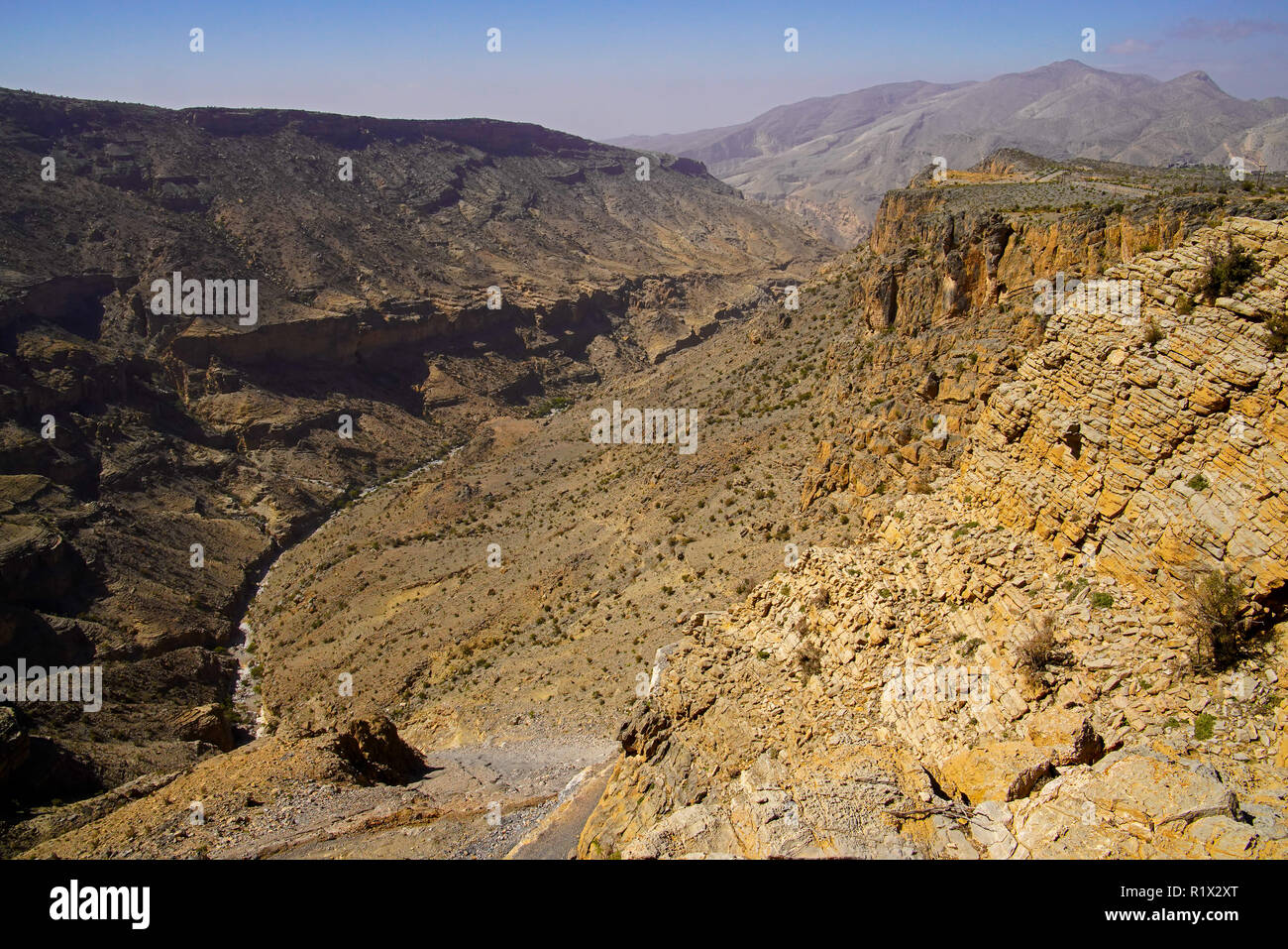 Elevated view of Jebel Akhar. The Jebel Akhar (Al Jabal Al Akhdar) is ...