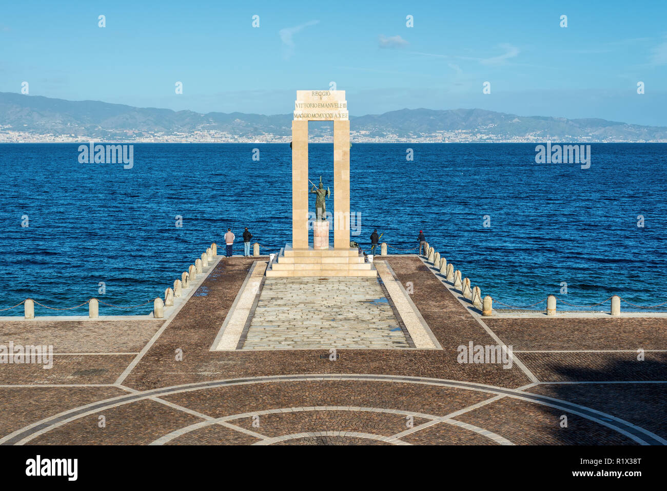 Reggio Calabria, Italy - October 30, 2017: Athena goddess Statue and ...