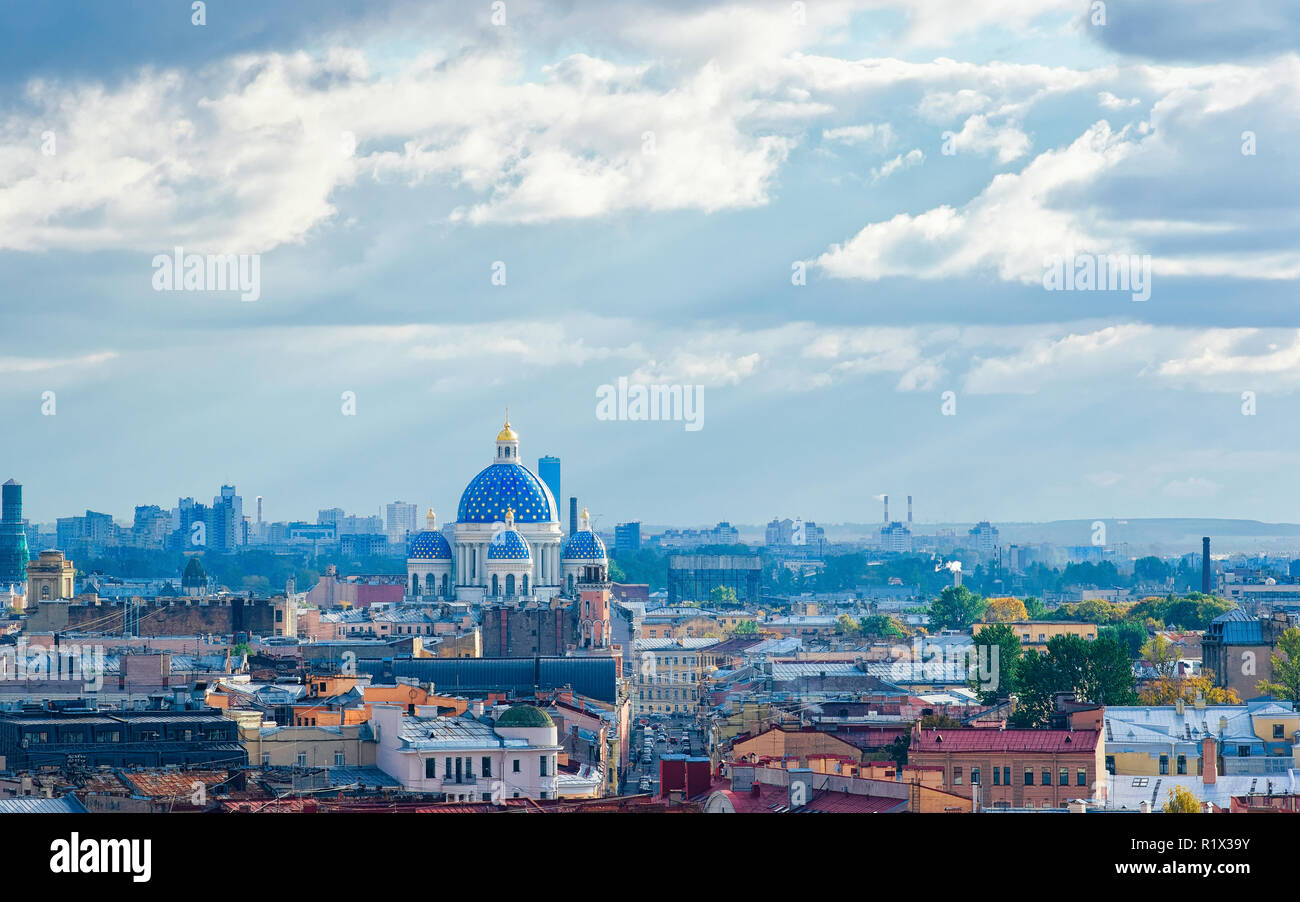 Cityscape of Trinity Church in St Petersburg, in Russia Stock Photo - Alamy