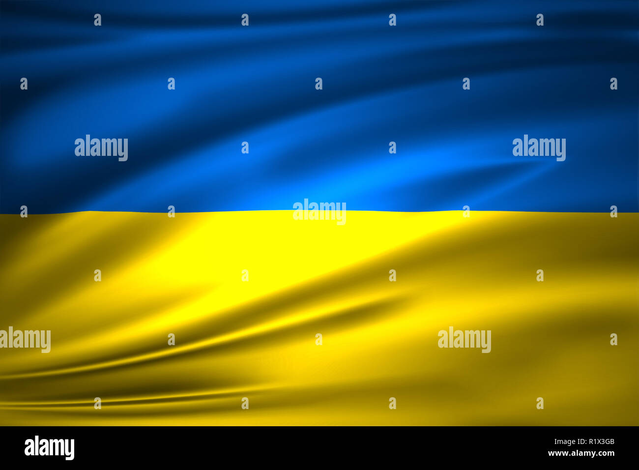 Ukraine 3D waving flag illustration. Texture can be used as background ...