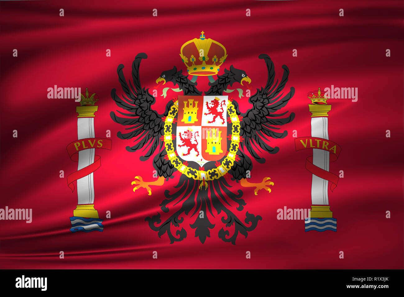 Toledo 3D waving flag illustration. Texture can be used as background ...