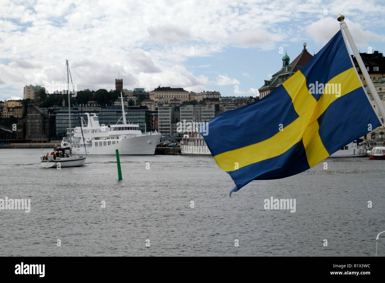 Sweden summer flag stockholm hi-res stock photography and images - Alamy