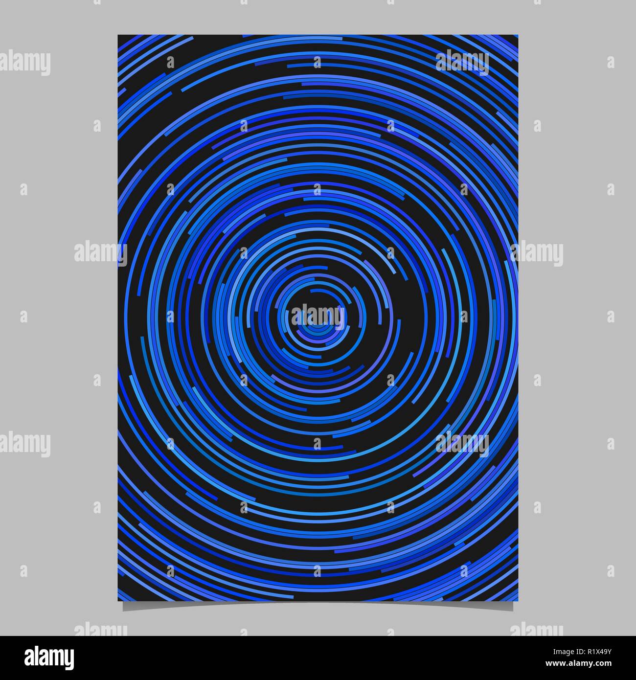 Blue circular abstract flyer background template - vector graphic from ...