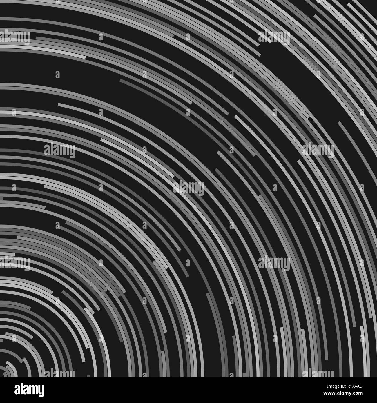 Grey circular abstract background from concentric circular stripes ...