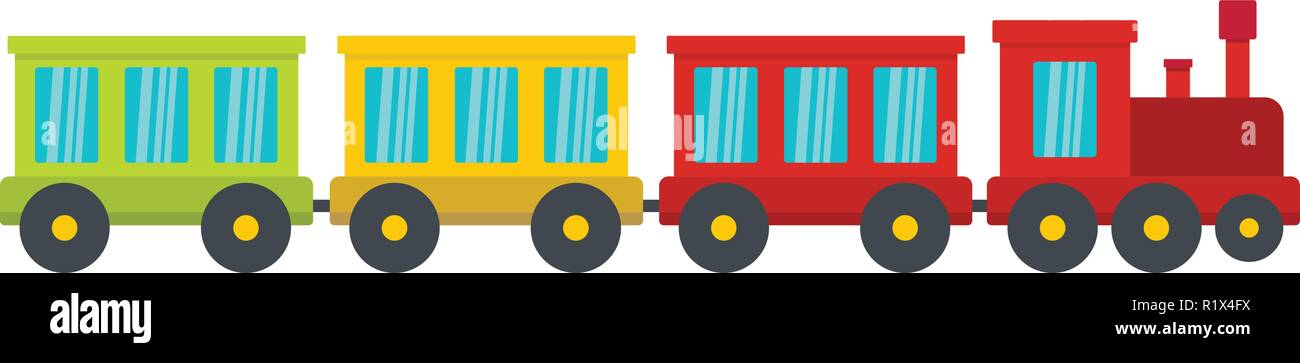 Passenger train icon. Flat illustration ofpassenger train vector icon ...