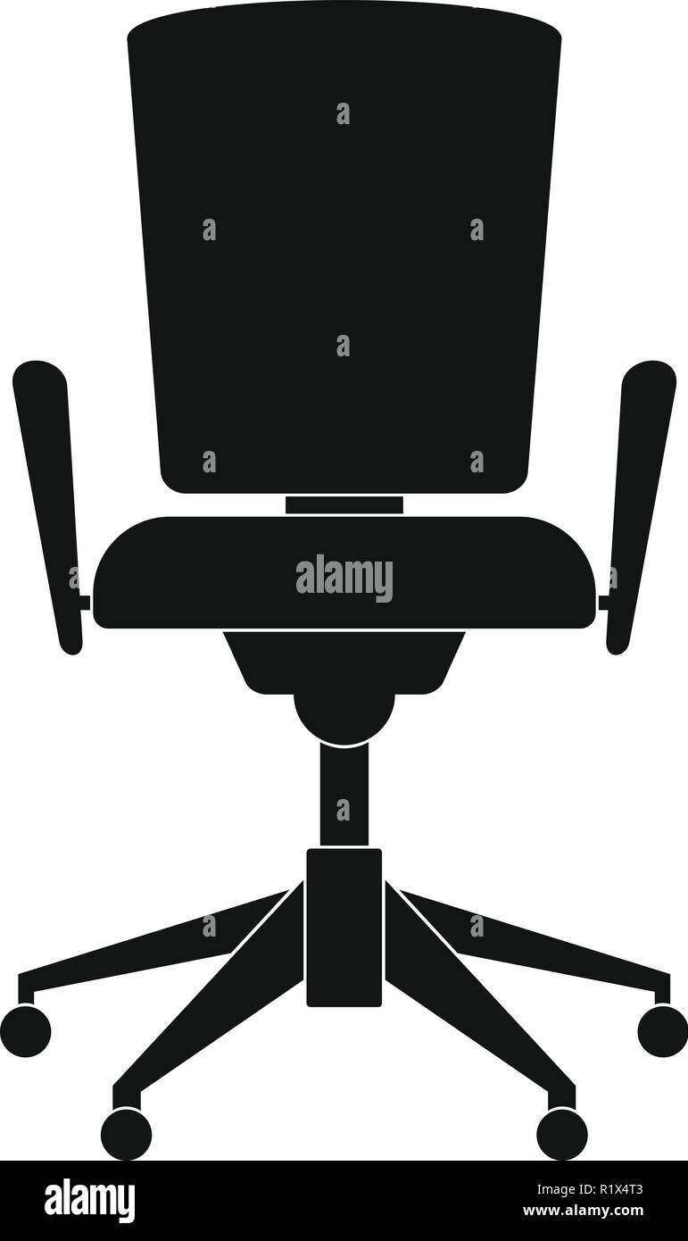 Chair with back icon. Simple illustration of chair with back vector ...