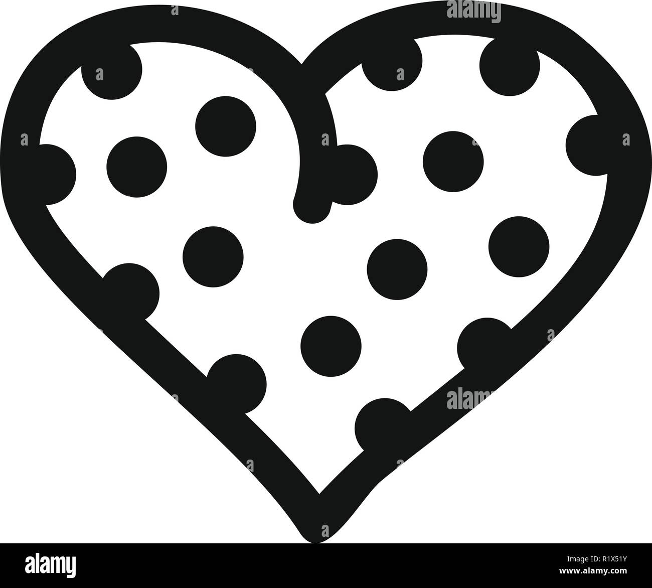 Pea heart icon. Simple illustration of pea heart vector icon for web ...