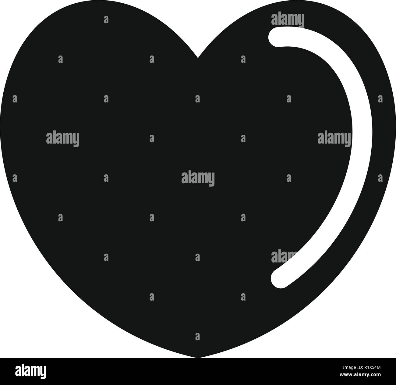 Poisoned heart icon. Simple illustration of poisoned heart vector icon ...