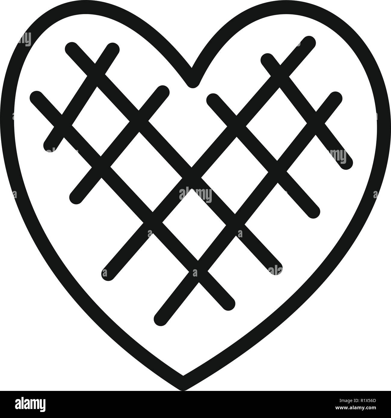 Impressionable heart icon. Simple illustration of impressionable heart ...