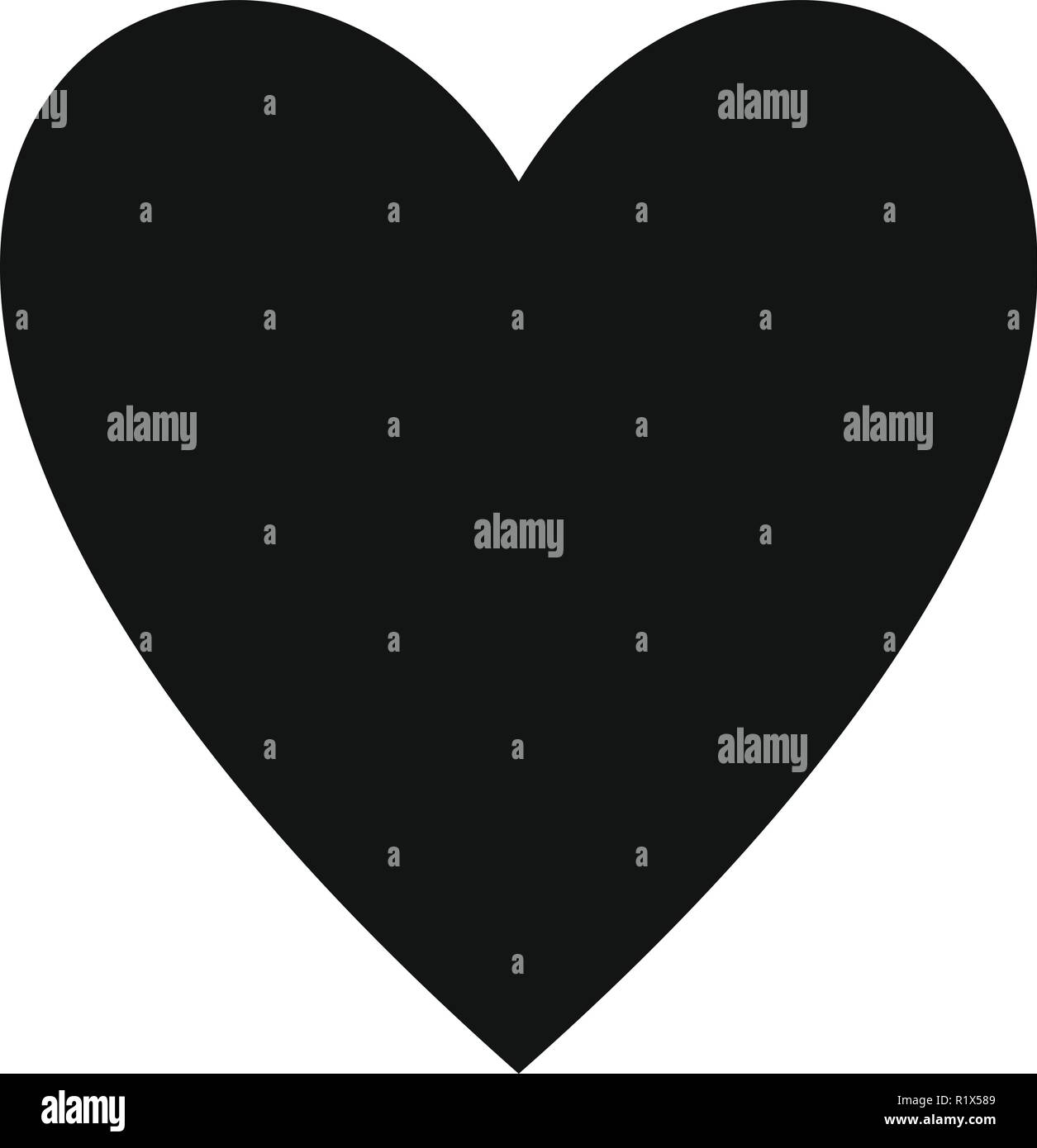 Open heart icon. Simple illustration of open heart vector icon for web ...