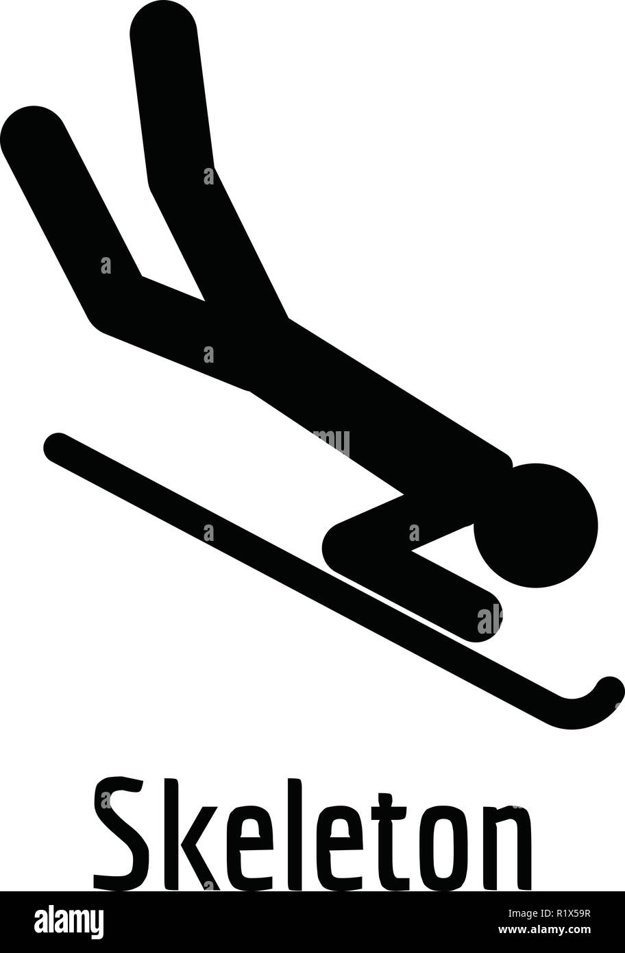 Skeleton icon. Simple illustration of skeleton vector icon for web ...