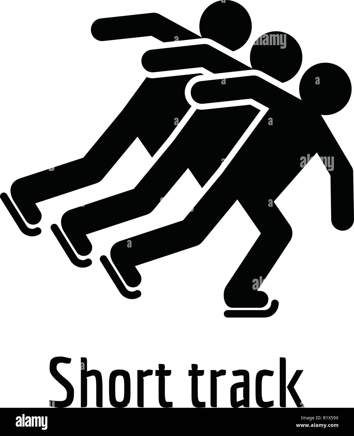 Shorttrack icon. Simple illustration of short track vector icon for web ...
