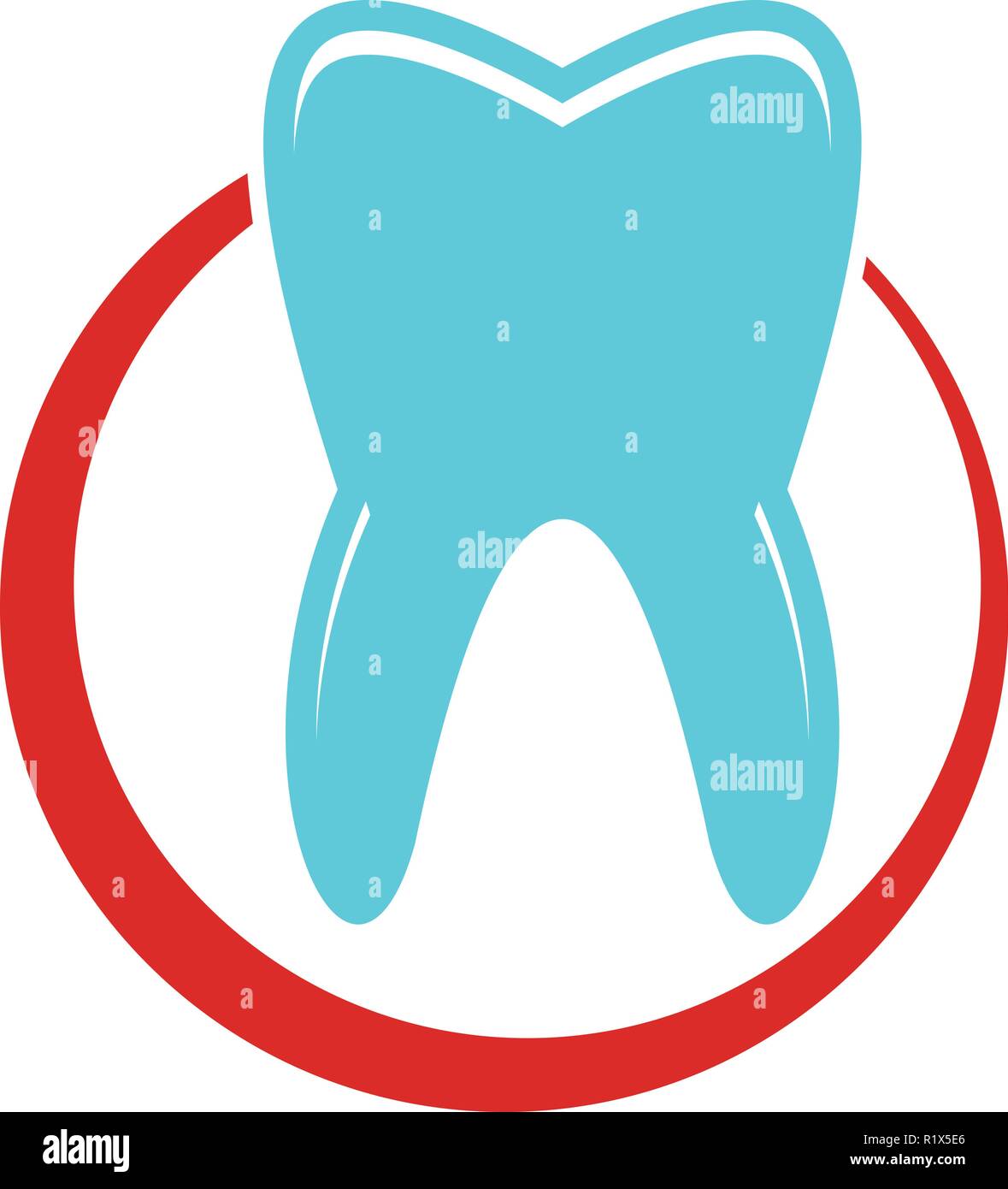 Snow white tooth icon. Flat illustration of snow white tooth vector ...