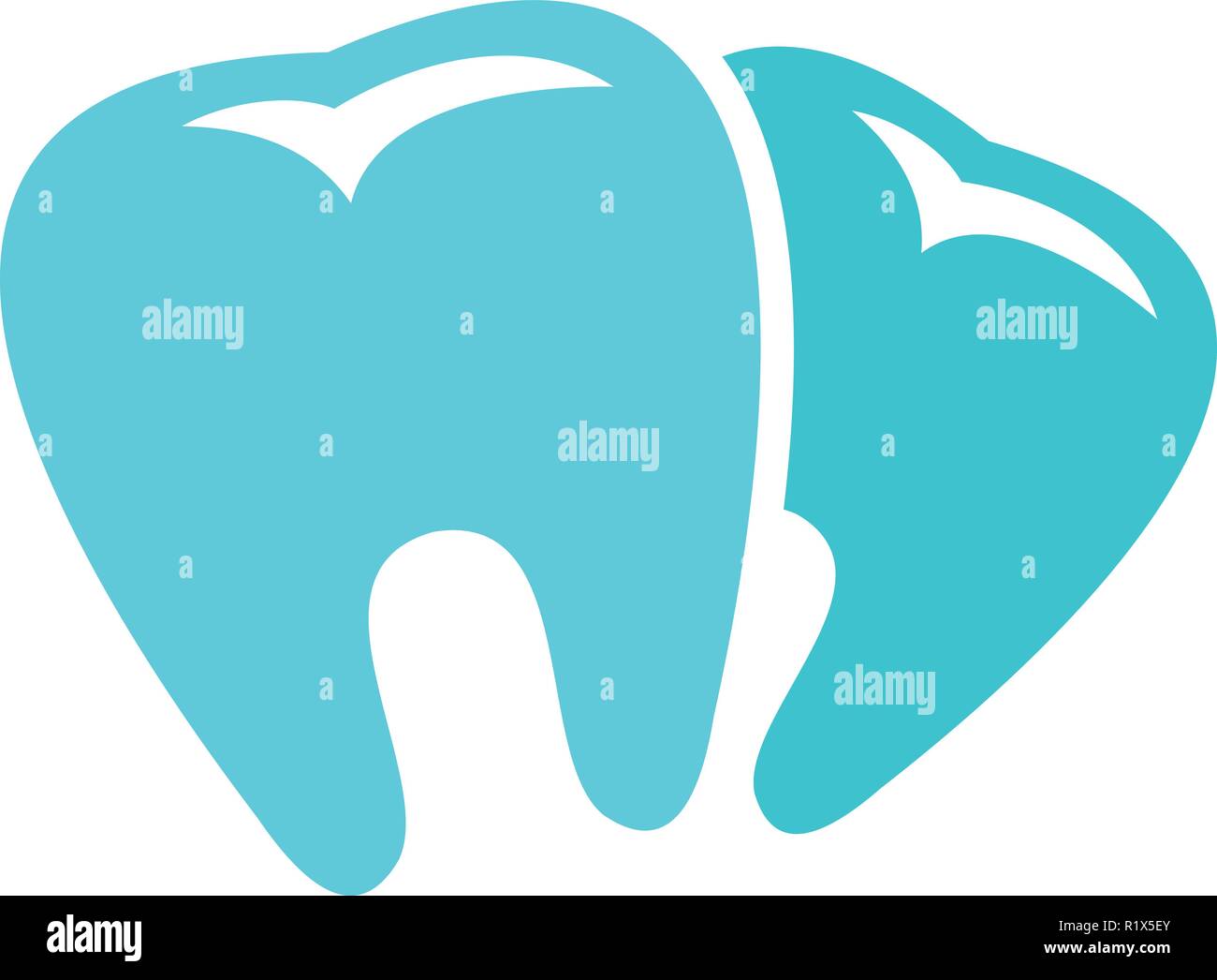 Bad tooth logo icon. Flat illustration of bad tooth, vector icon for ...