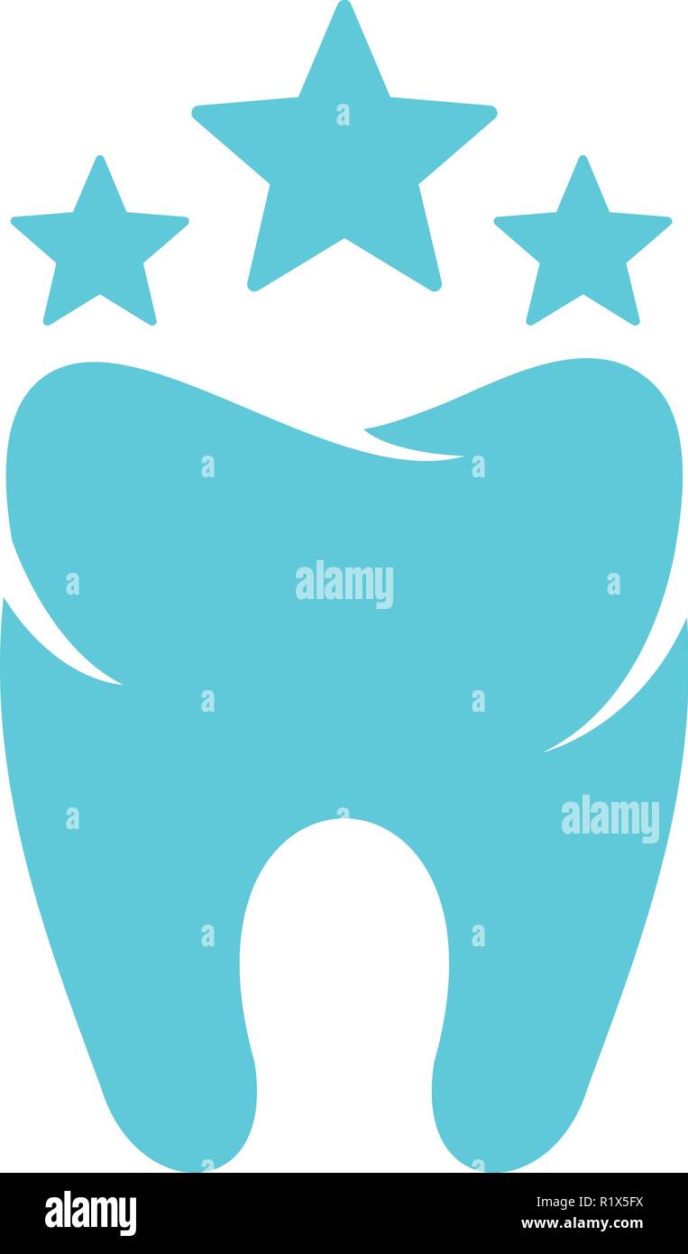 Beautiful tooth logo icon. Flat illustration of beautiful tooth vector ...