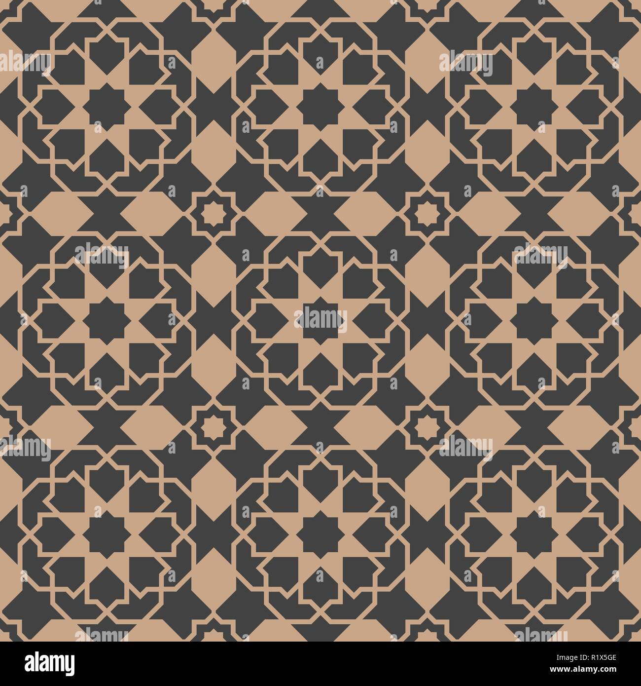 Vector damask seamless retro pattern background Islamic geometry ...