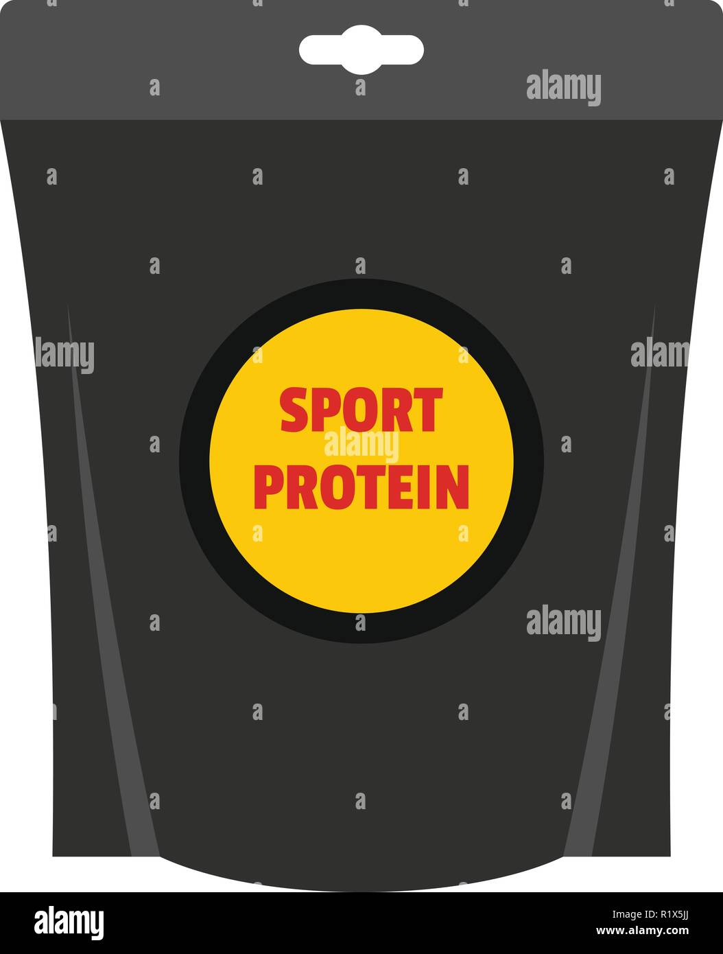 Protein powder icon. Flat illustration of protein powder vector icon ...