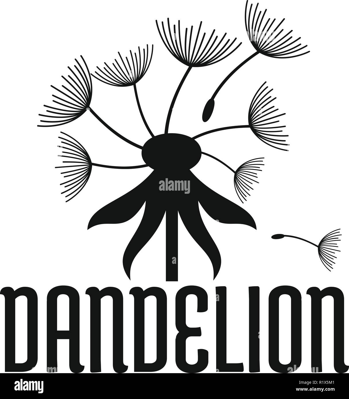 Field dandelion logo icon. Simple illustration of field dandelion ...