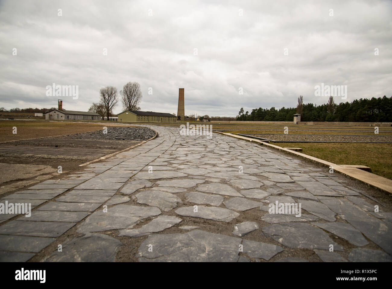 The Nazi concentration camp in Germany. Outdoor spaces in the ...