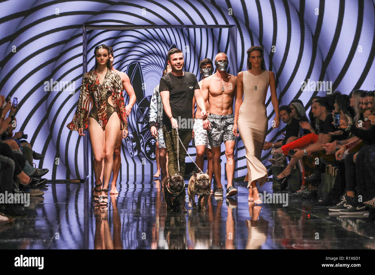 Los Angeles Fashion Week - Art Hearts Fashion - Mister Triple X - Catwalk Featuring: Erik Rosete ...