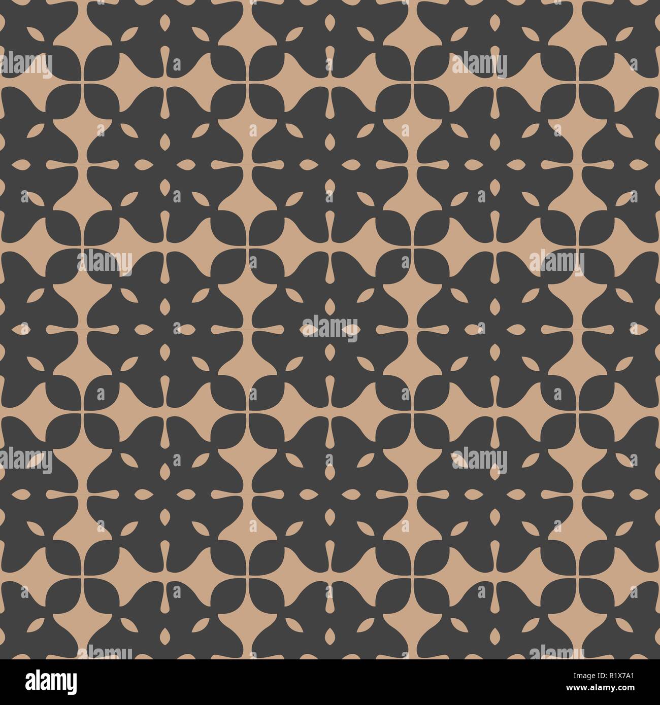 Vector damask seamless retro pattern background curve cross geometry check frame dot line ...
