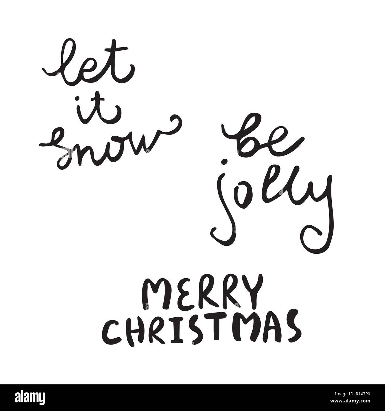 Set of Christmas lettering handwritten Stock Vector Image & Art - Alamy