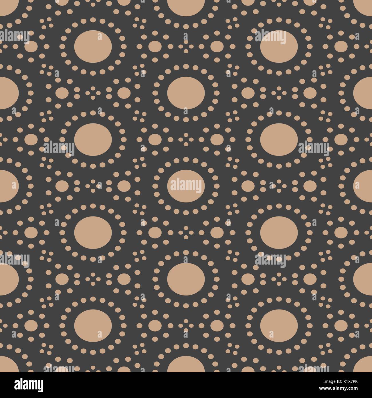 Vector damask seamless retro pattern background round dot line geometry ...