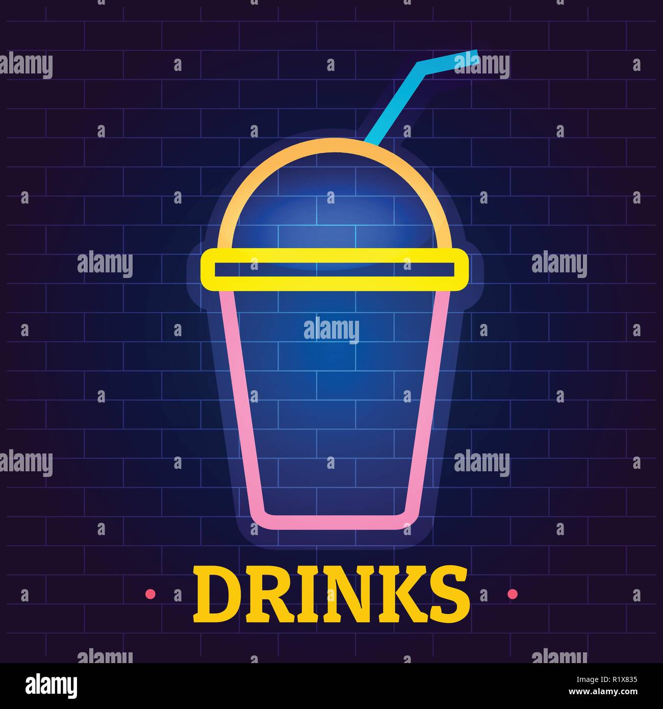 Drinks logo. Flat illustration of drinks vector logo for web Stock ...