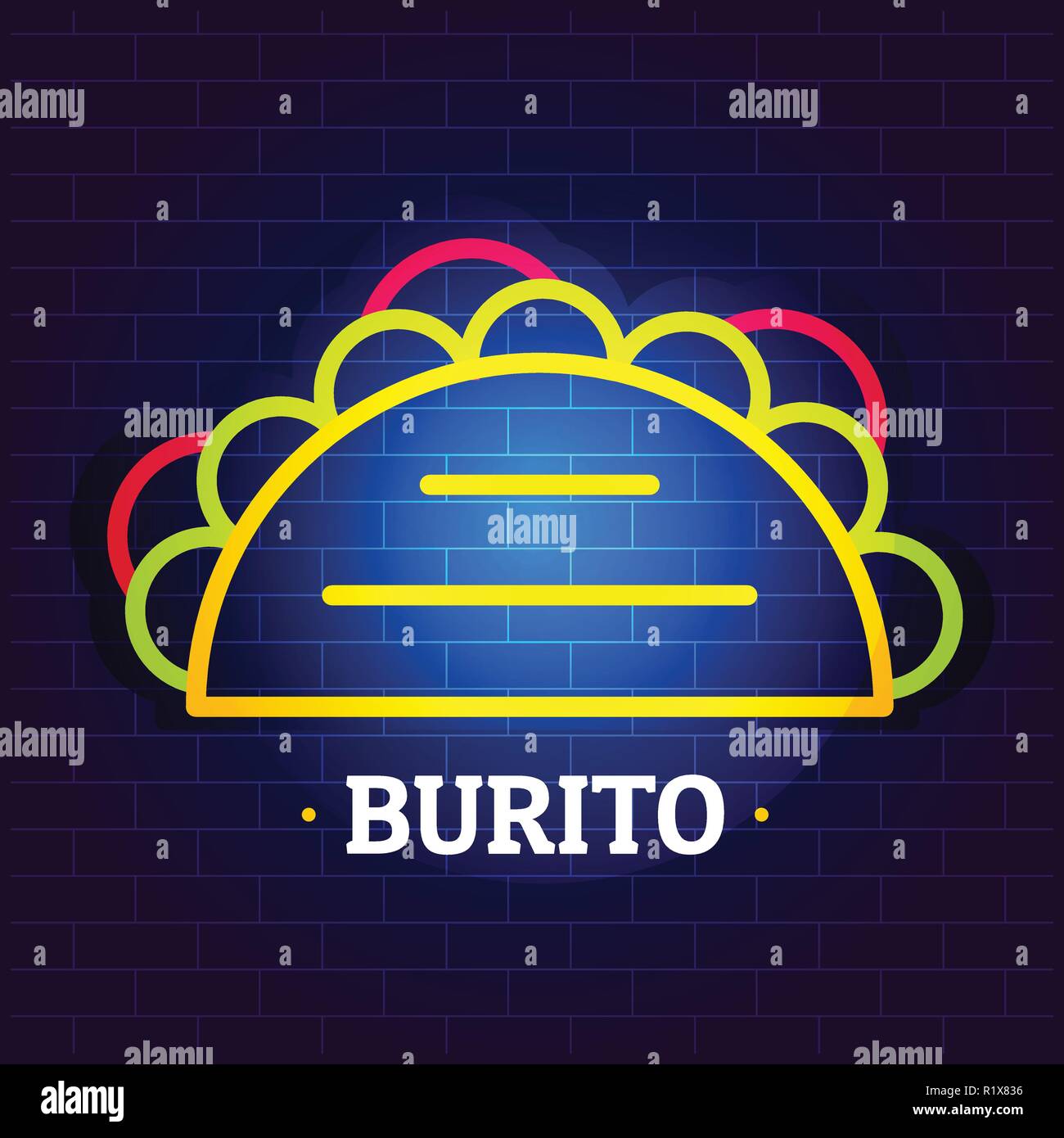 Burito logo. Flat illustration of burito vector logo for web Stock ...