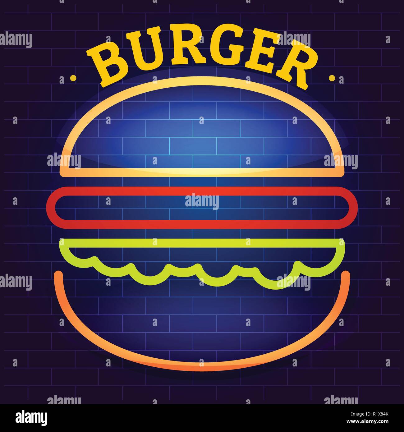 Burger logo. Flat illustration of burger vector logo for web Stock ...