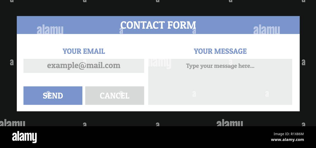 Contact form icon. Flat illustration of contact form vector icon for ...